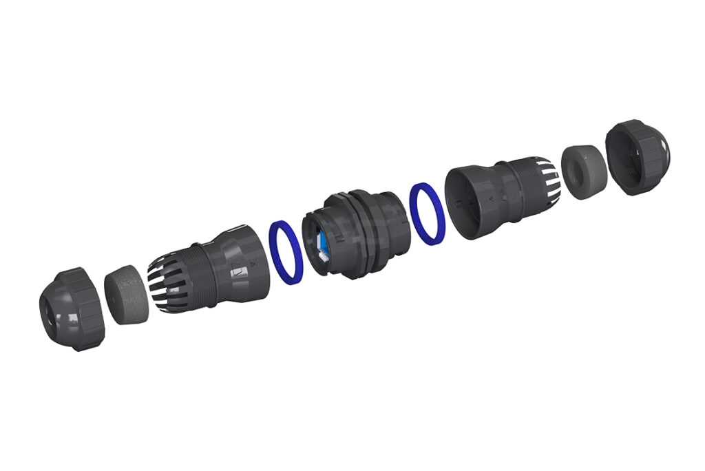 Optical Fiber IP68 Coupler Modules - 250-ICP68-DXXX Series | Vertical ...